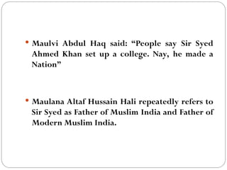 Aligarh Movement of Sir Syed Ahmed Khan lecture.ppt
