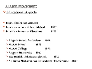 Aligarh Movement of Sir Syed Ahmed Khan lecture.ppt