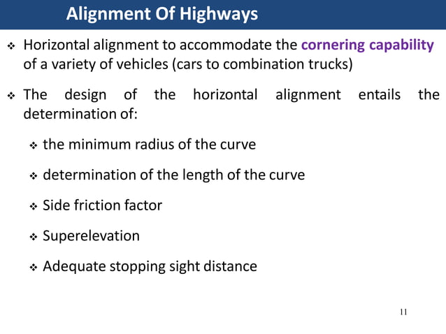 Alighnment & horizontal alignment of highway (transportation ...