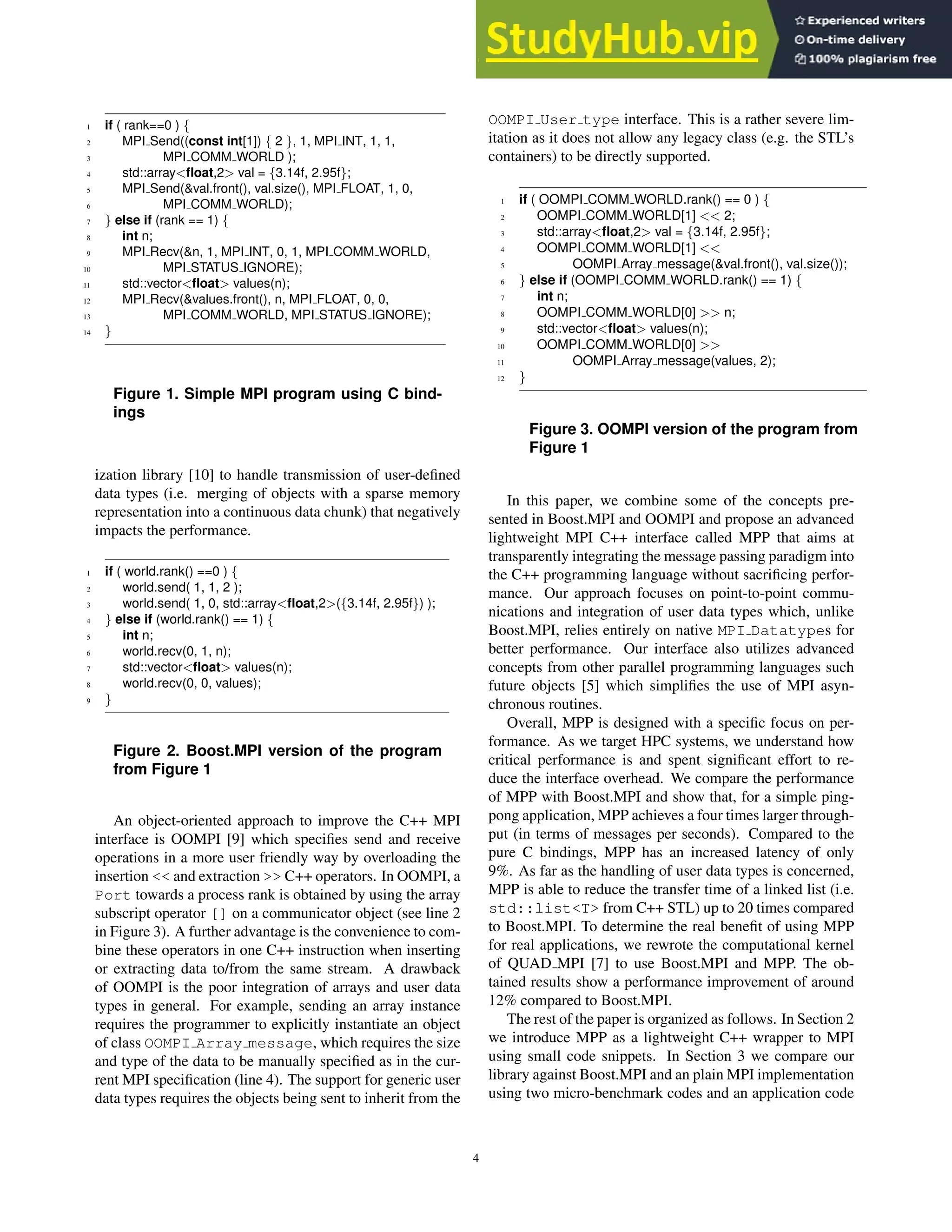 A Lightweight C Interface To MPI | PDF