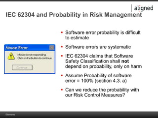 Applying IEC 62304 Risk Management in Aligned Elements - the medical ...