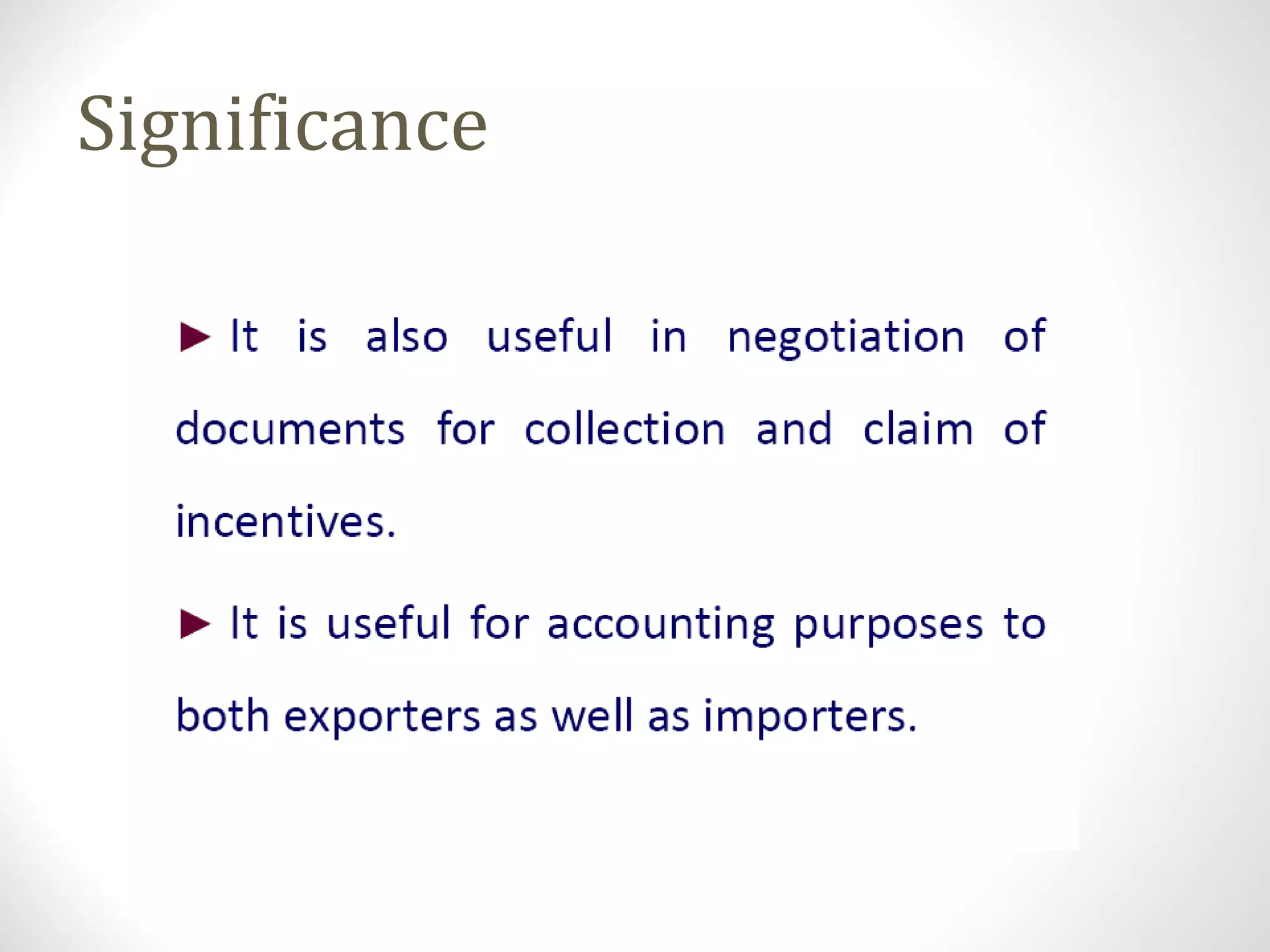 Aligned export documents | PPT