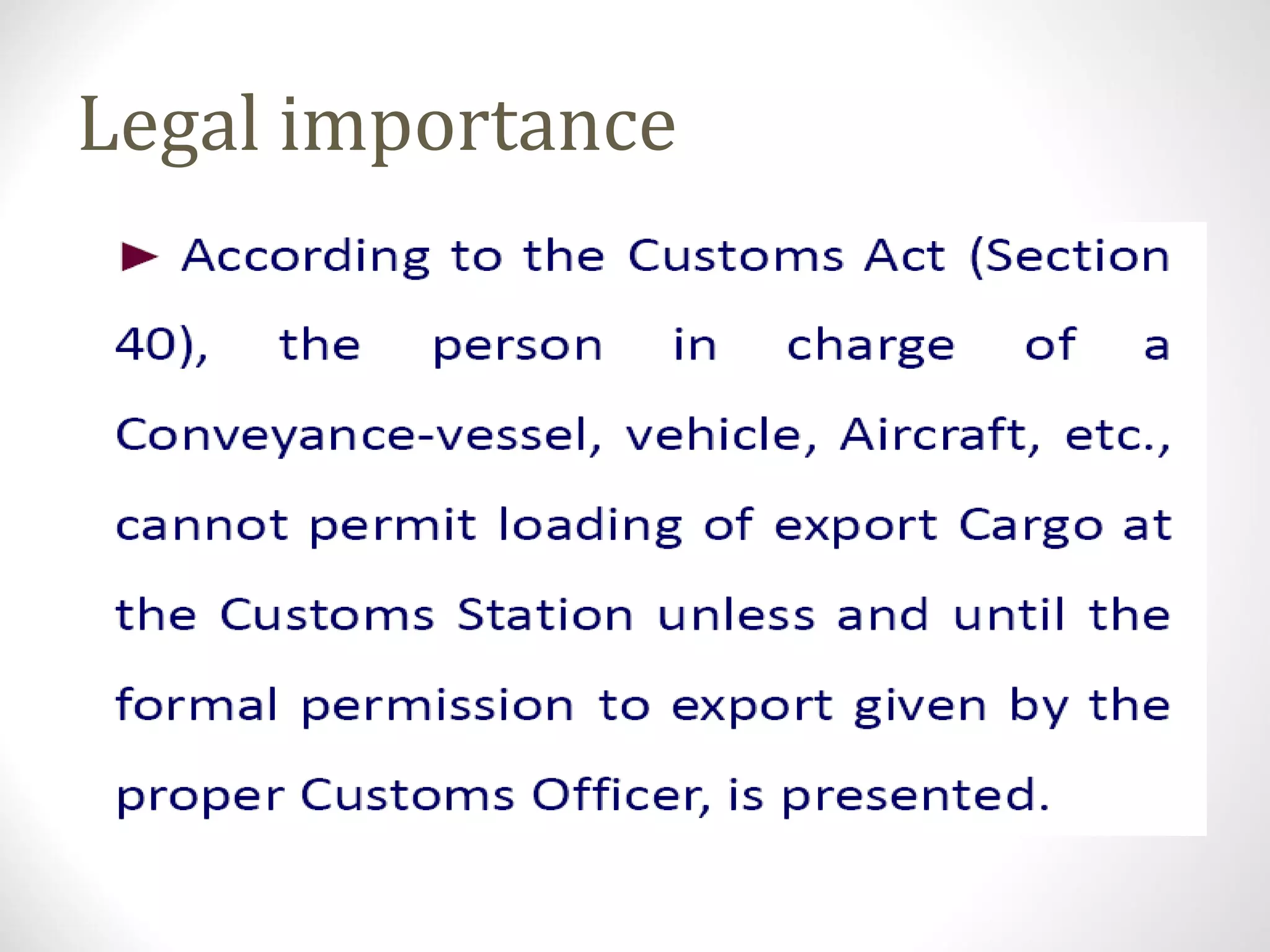 Aligned export documents | PPT