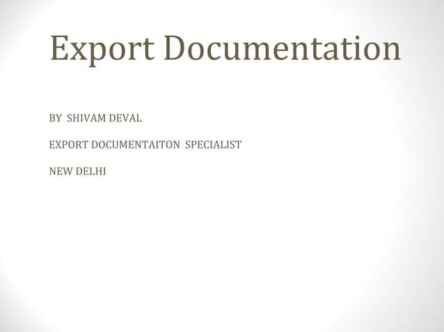 Aligned export documents | PPT