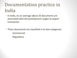 Aligned export documents | PPT