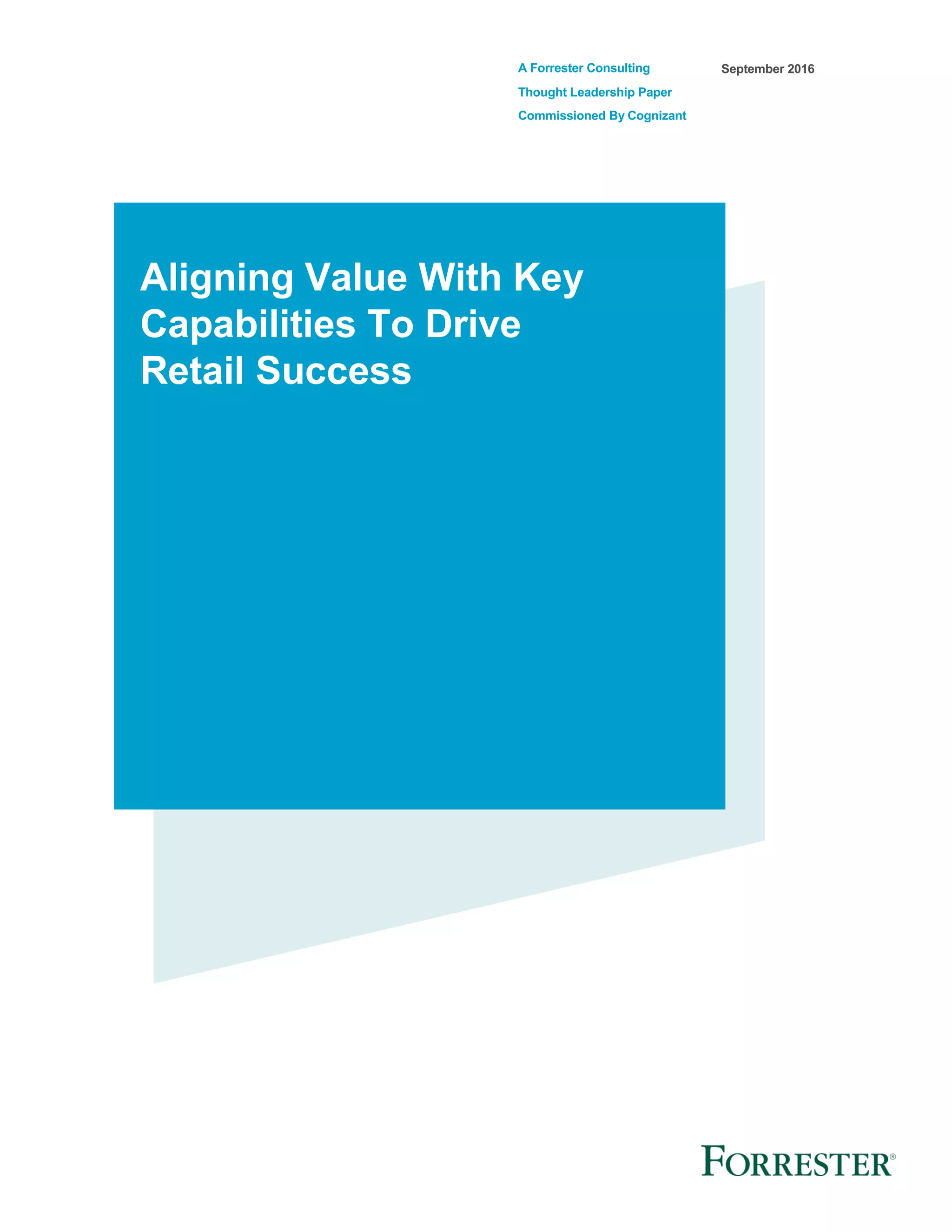 Aligning Value with Key Capabilities to Drive Retail Success | PDF