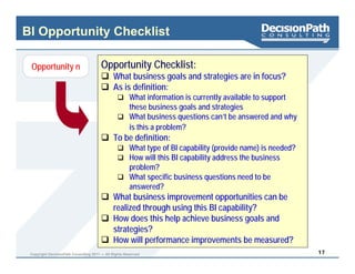 Aligning BI investments and the bottom line nw | PPT