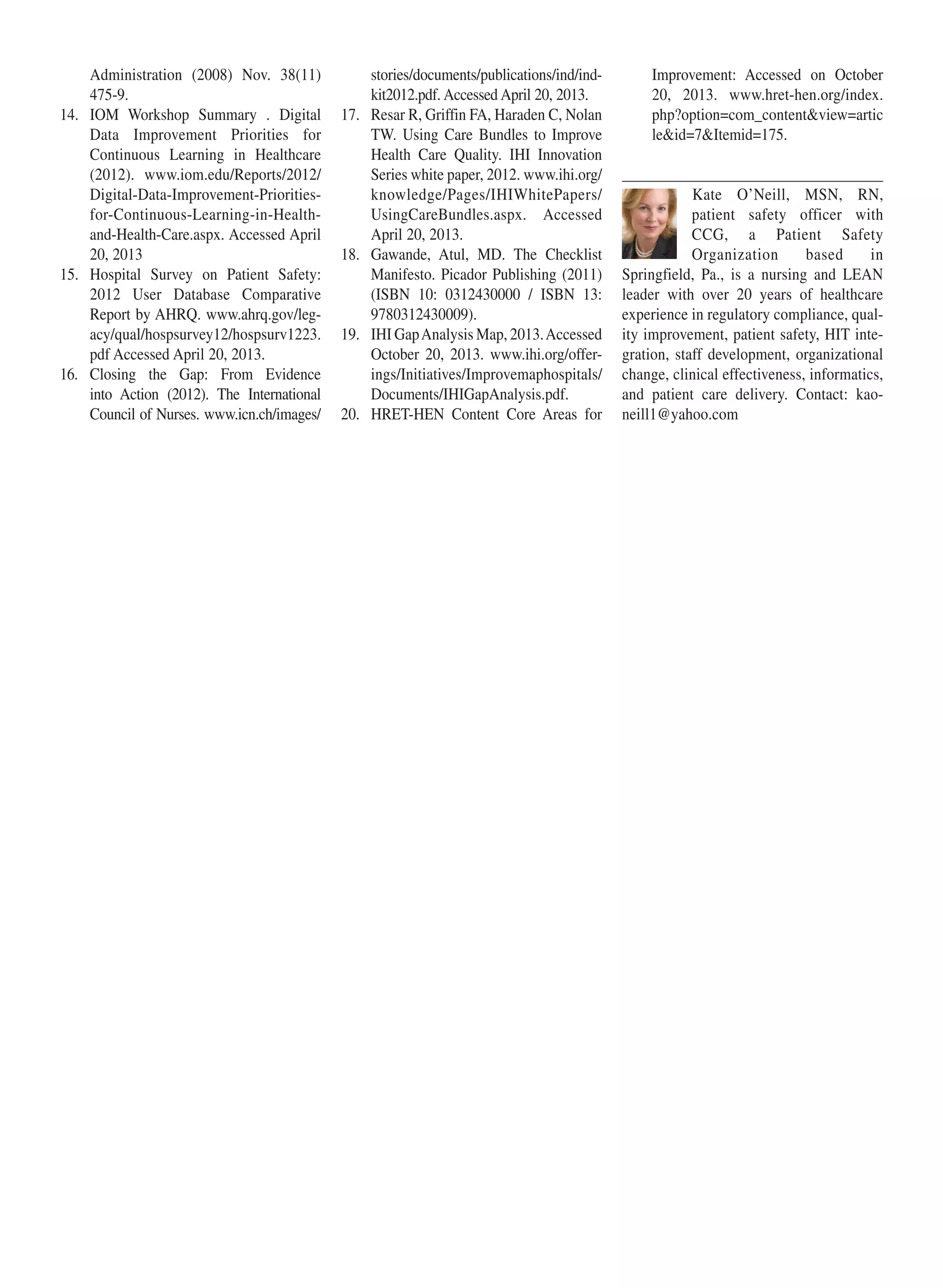 Aligning Clinical Practice and Process Improvement for Patient Safety ... Aligning Clinical Practice and Process Improvement for Patient Safety ...