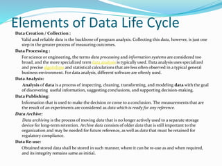 Aligning data life cycle with qb d risk management principle across the ...