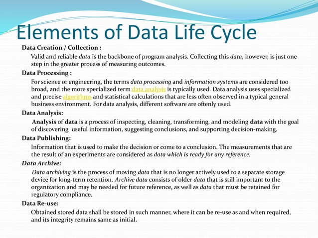Aligning data life cycle with qb d risk management principle across the ...