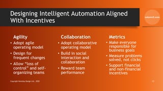 Aligning Intelligent Automation with Incentives and Business Outcomes ...