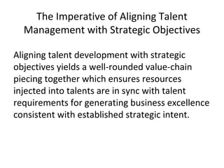 Aligning talent management and strategy | PPT