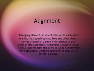 Alignment: Principles of Graphic Design | PPT