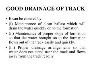 Selection of Alignment & importance of track drainage | PPTX