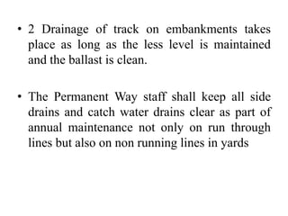 Selection of Alignment & importance of track drainage | PPTX