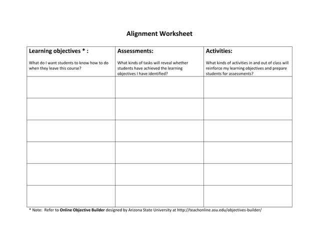 Alignment activity | PPT
