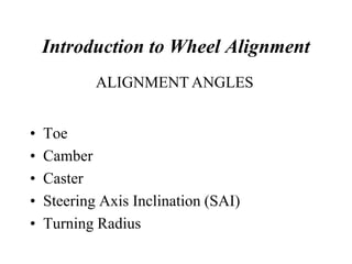 Alignment Angles.ppt | Auto Technology | Automotive
