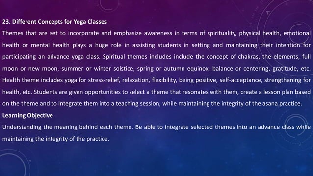 Alignment for Advanced Yoga Asana classes | PPT