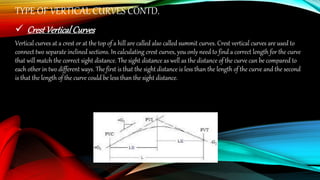 Vertical Alignment in road design | PPTX
