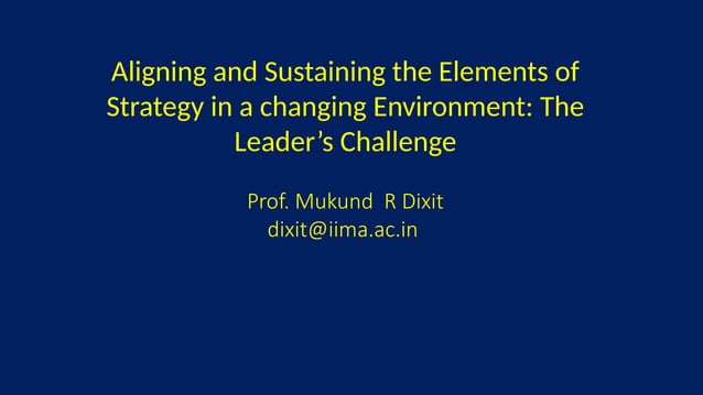 Alignment of Elements in Strategy _ The Leadership Challenge.pptx ...