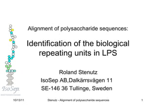 Alignment of polysaccharide sequences | PPT