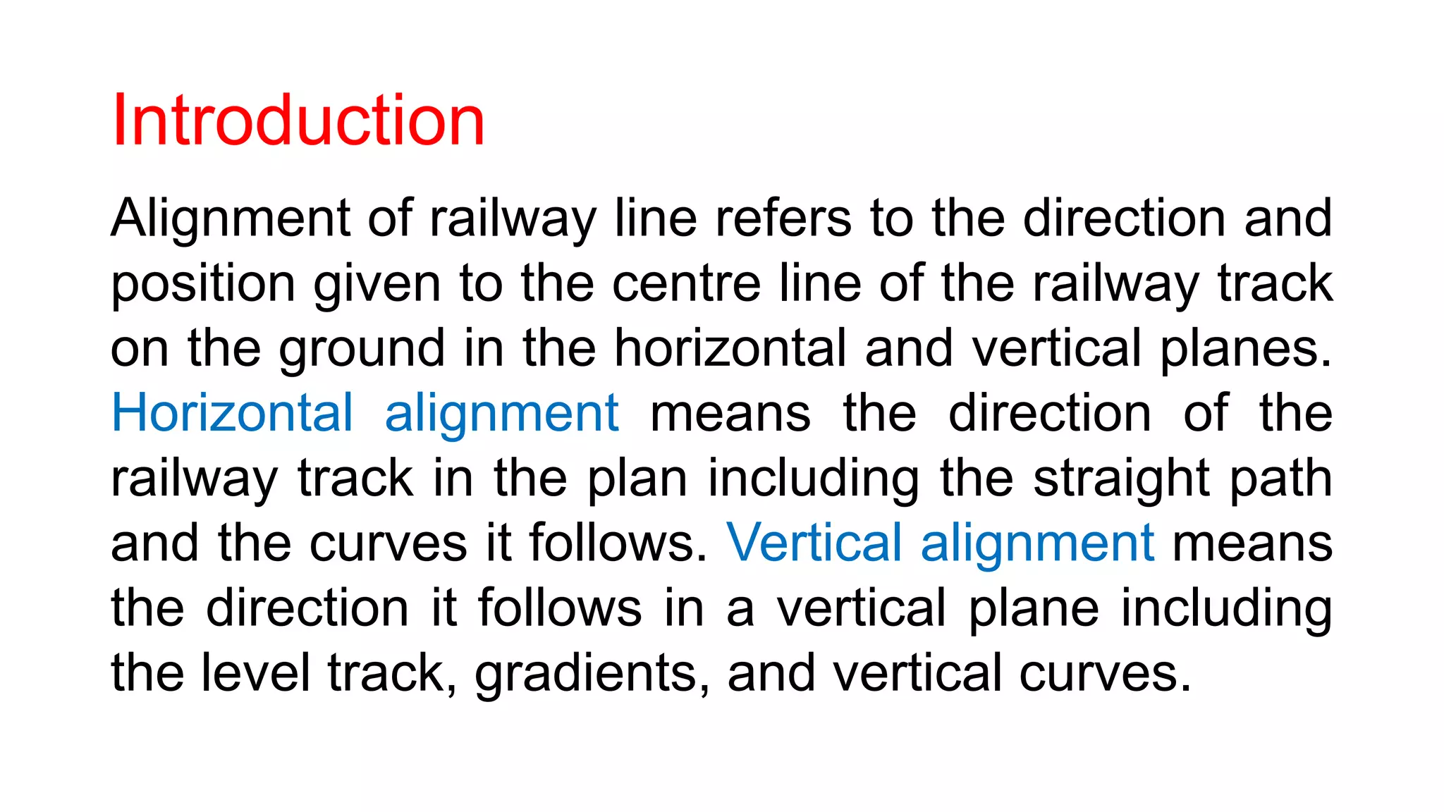 Alignment of railway lines | PPT