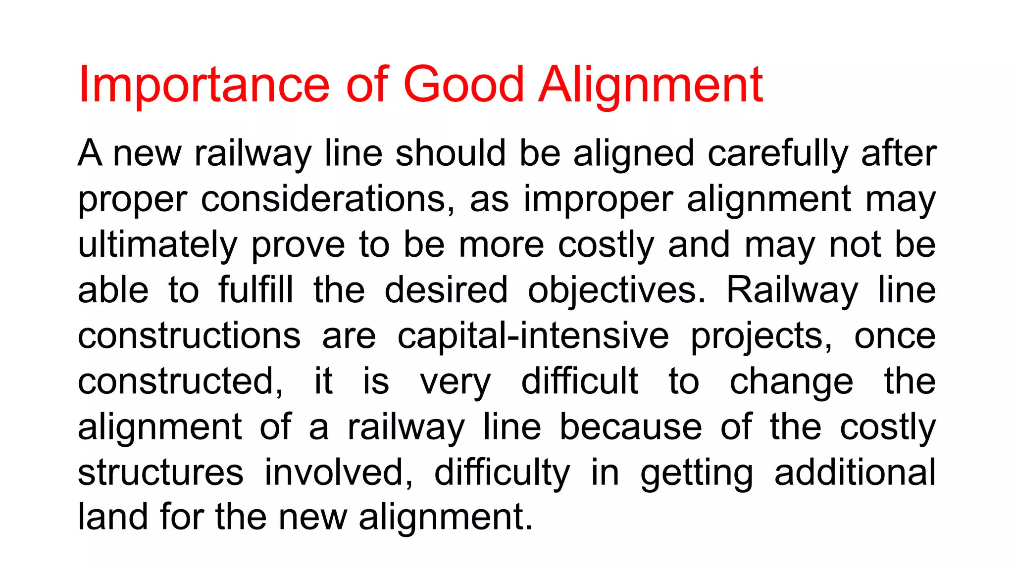 Alignment of railway lines | PPT