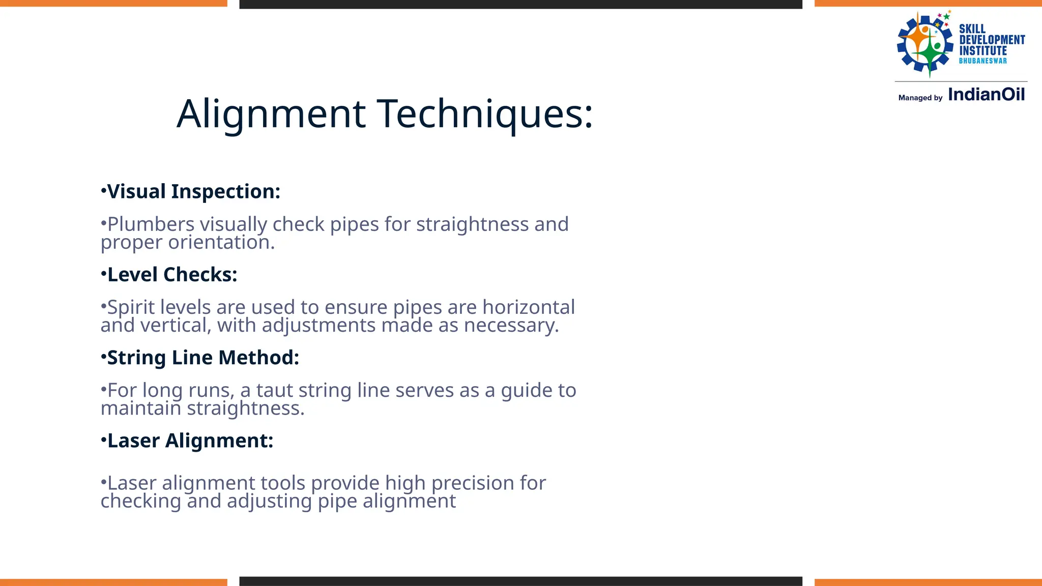 Alignment and elevation techniques used in plumbing systems | PPTX
