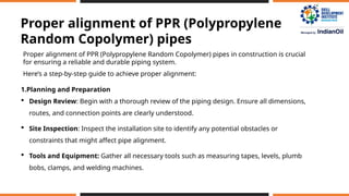 Alignment and elevation techniques used in plumbing systems | PPT