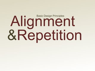 Alignment repetition | PPTX
