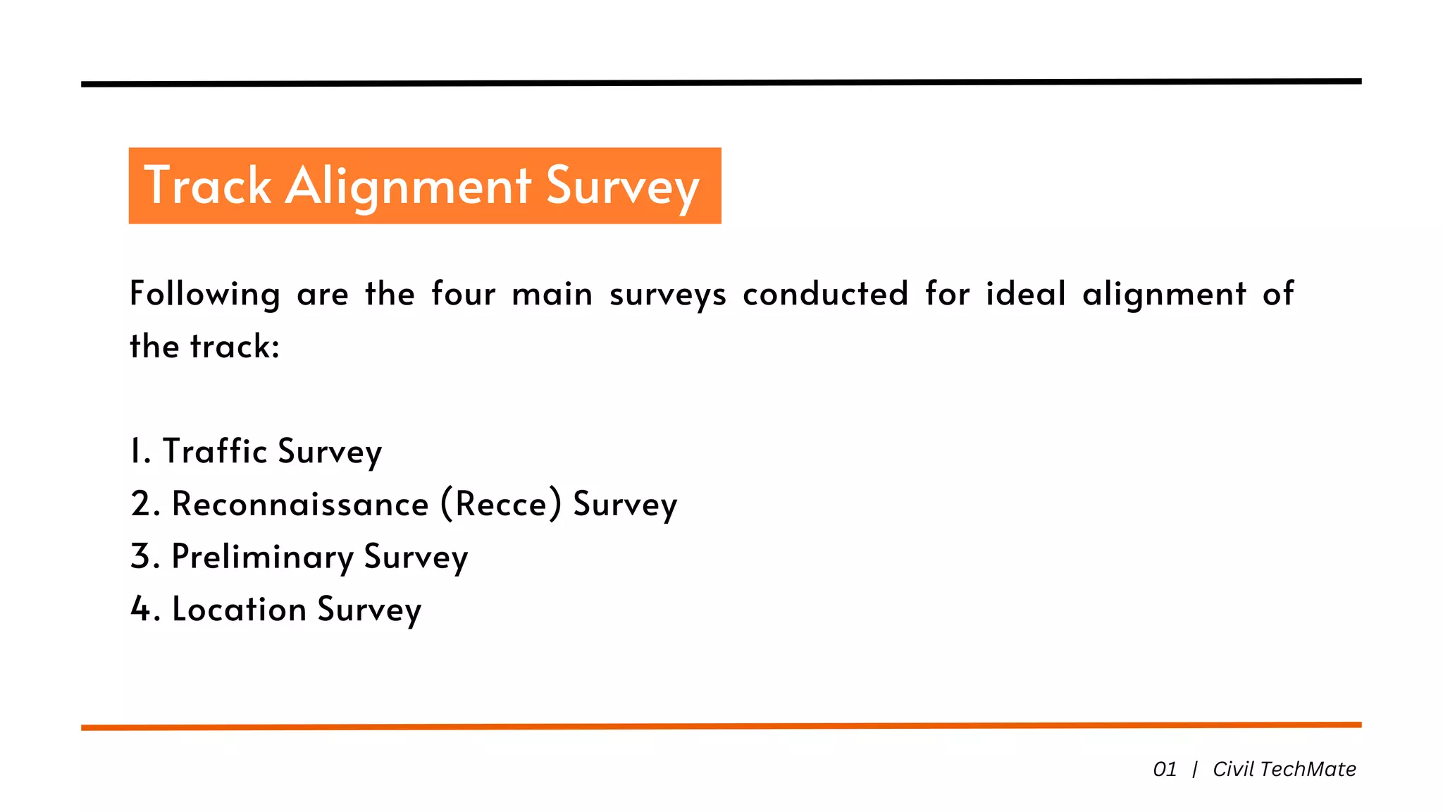 Alignment Survey | Track Alignment | Civil TechMate | PDF