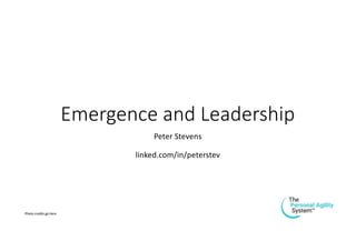 Emergence and Leadership | PDF