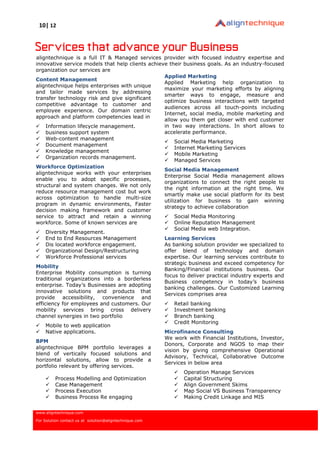 Aligntechnique Brochure v. 1.9 | PDF | IT and Internet Support | Internet