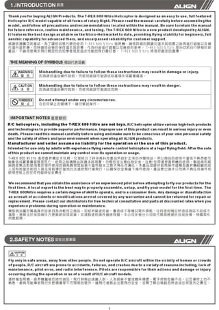 Align trex 600 n | PDF