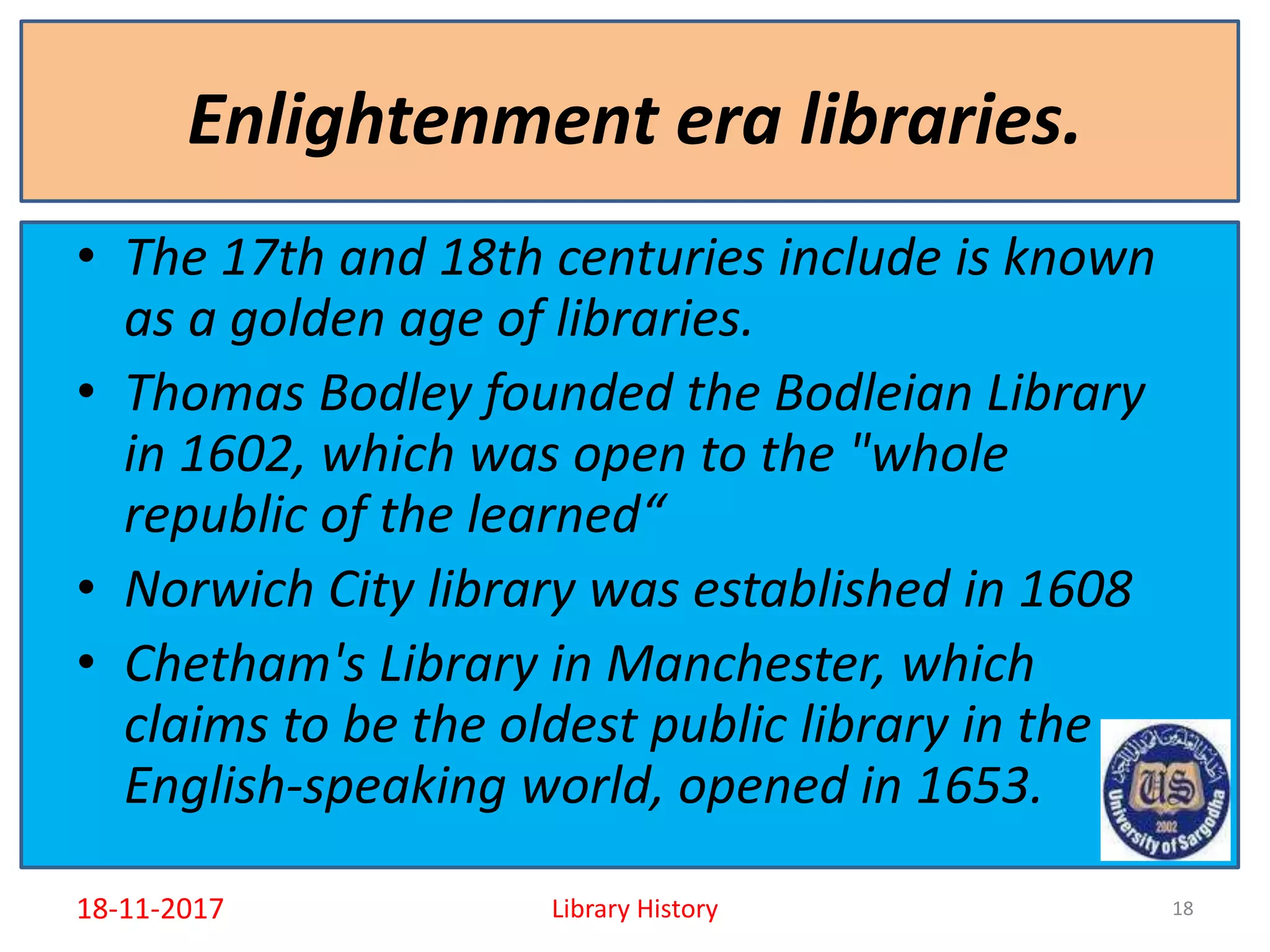 what is a library and library history | PPTX