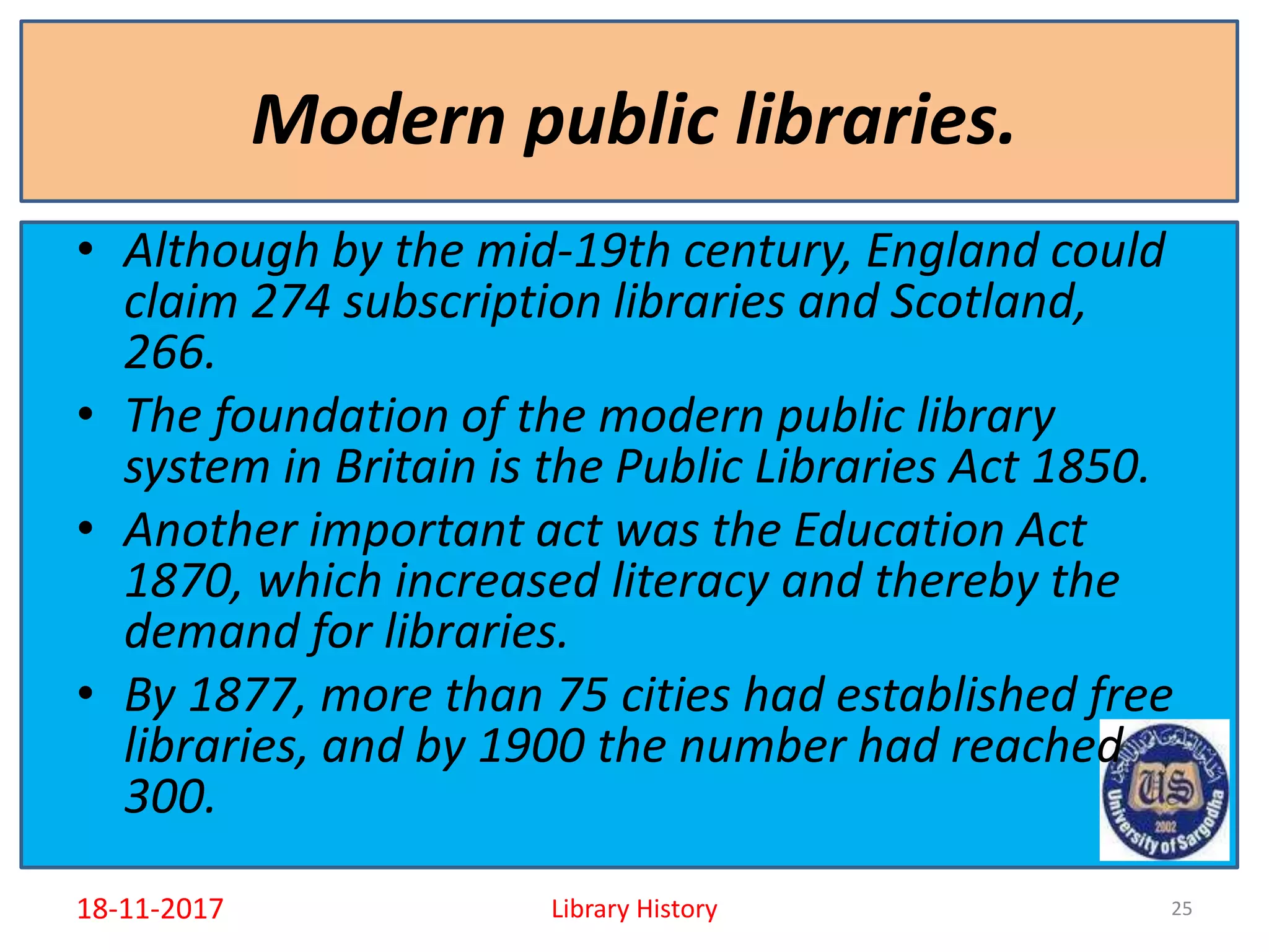 what is a library and library history | PPTX