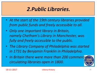 what is a library and library history | PPTX