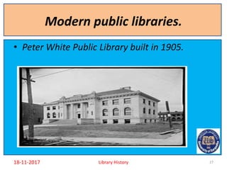 what is a library and library history | PPTX