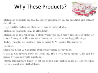 Melamine Dinnerware Information | PPTX