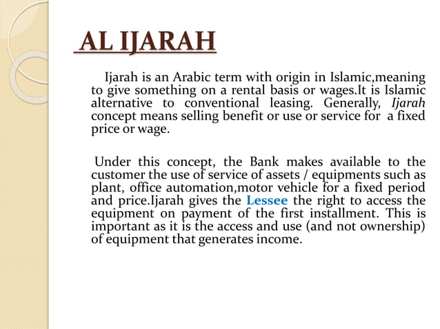al-ijarah thumma al-bay (AITAB) | PPTX | Islam | Religion & Spirituality