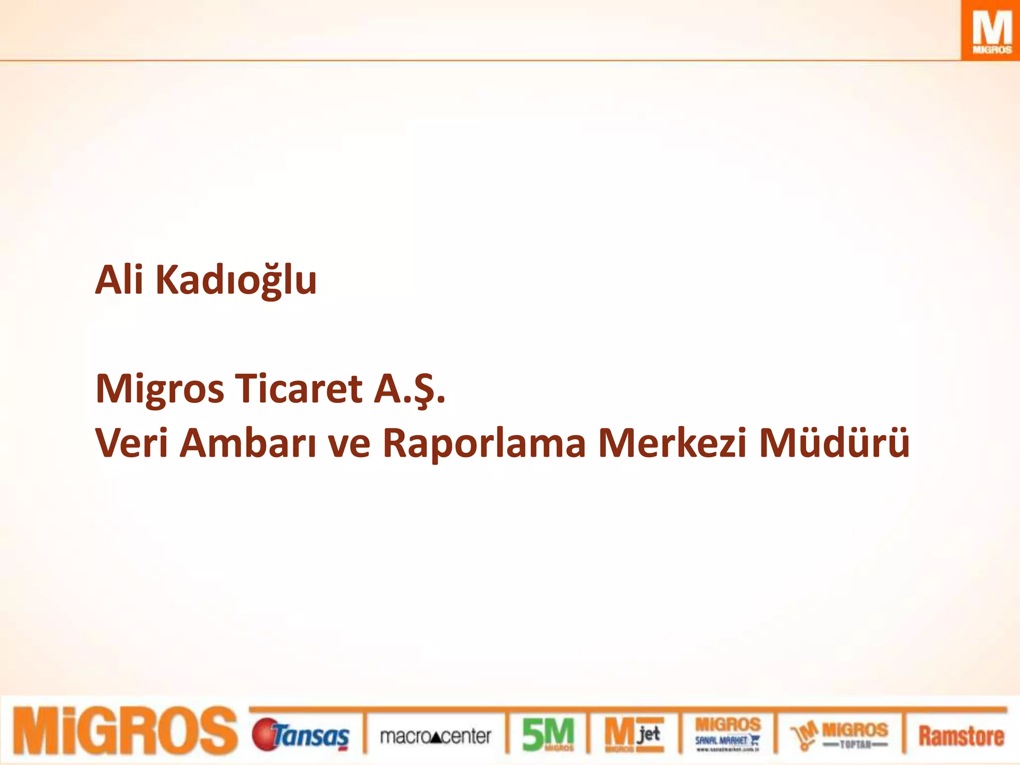 Gartner EEE - Big Data - Migros Sunumu | PPT