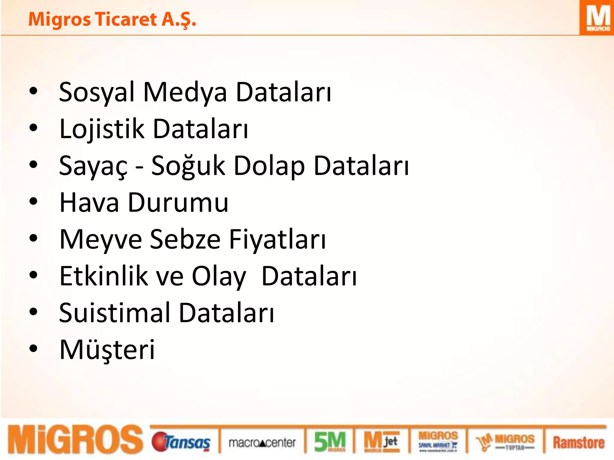 Gartner EEE - Big Data - Migros Sunumu | PPT