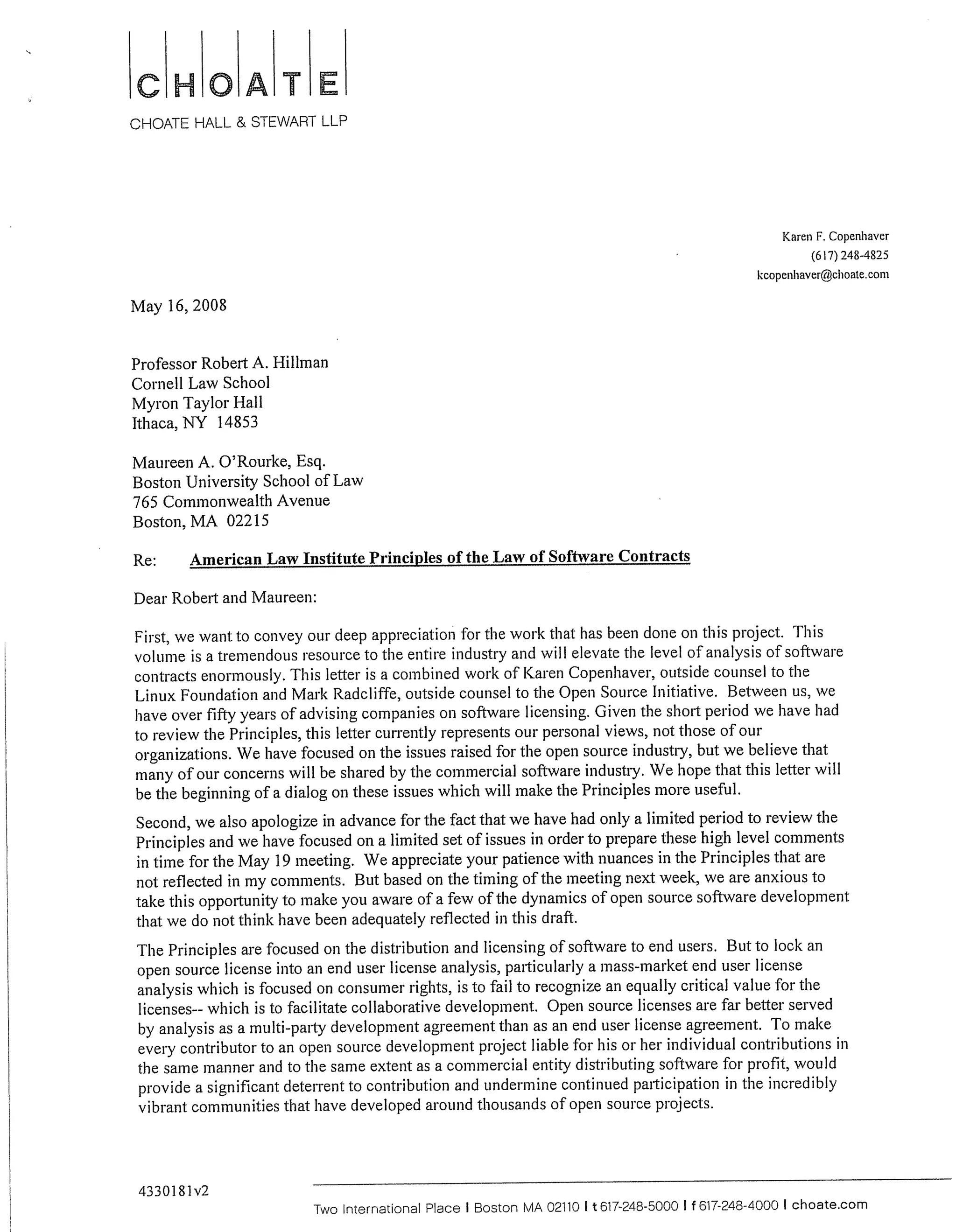 OSI and Linux Foundation Letter | PDF