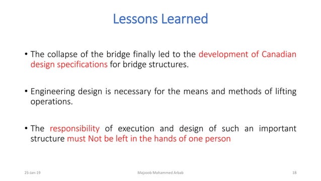 Quebec Bridge Collapse - Case Study | PPTX | Civil Engineering Industry ...