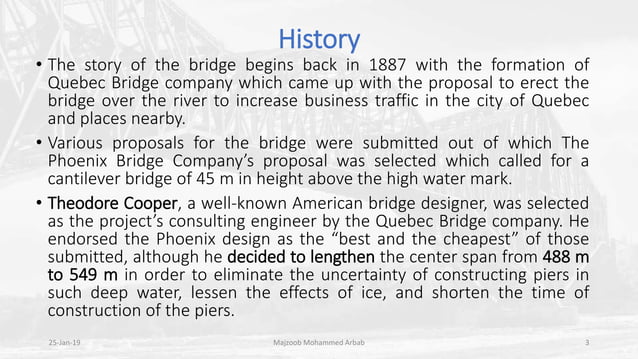 Quebec Bridge Collapse - Case Study | PPTX | Civil Engineering Industry ...