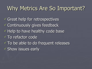Agile Metrics | PPT | Computer Software and Applications | Computing