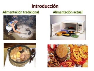 Alimentación tradicional y actual por Verónica Tigse | PPTX