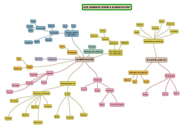 MAPA MENTAL Alimentación 3º