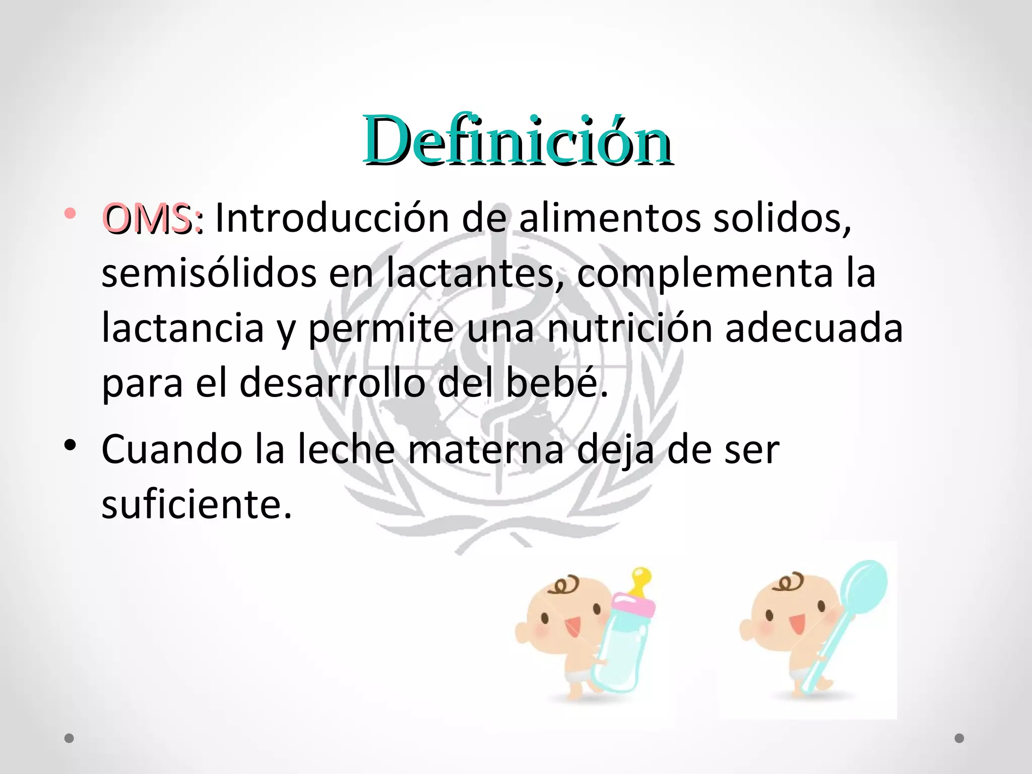 Alimentacion complementaria | PPT