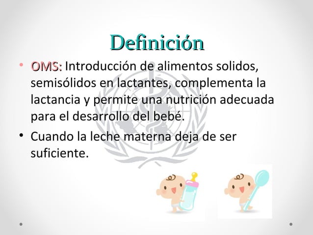 Alimentacion complementaria | PPT